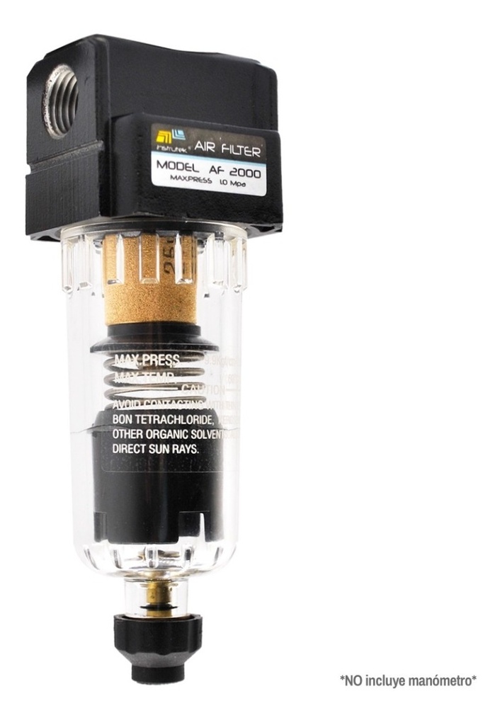 Filtro baja presión, 1/4" NPT, dren automático | Instrutek